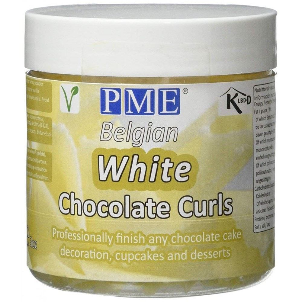 PME Chocolate Curls 85g - White Chocolate [ ] – SUGARSHACK
