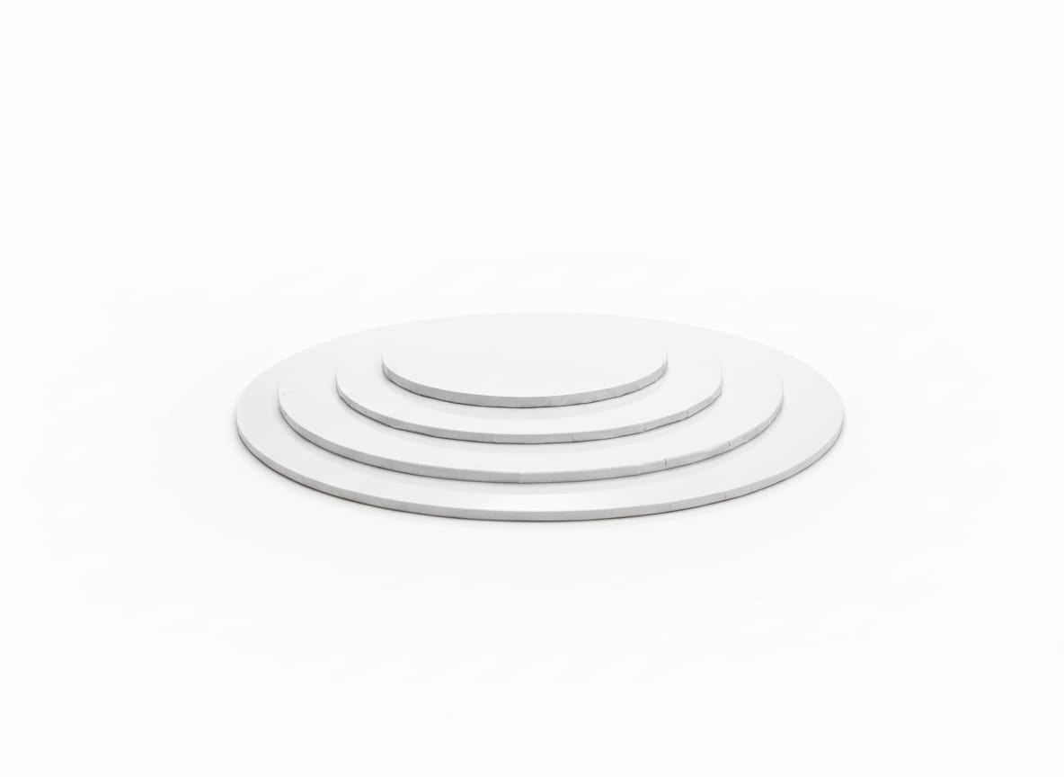 PBP Round Slim MDF Cake Board, 5mm Thick - White – SUGARSHACK